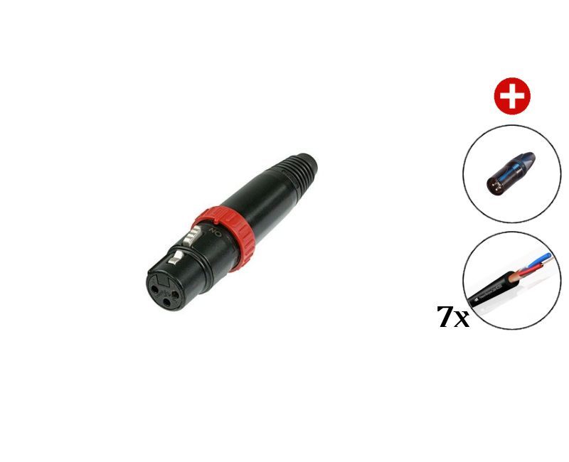 Klotz 7 m XLR Mamă cu întrerupător (switch) Cablu Microfon