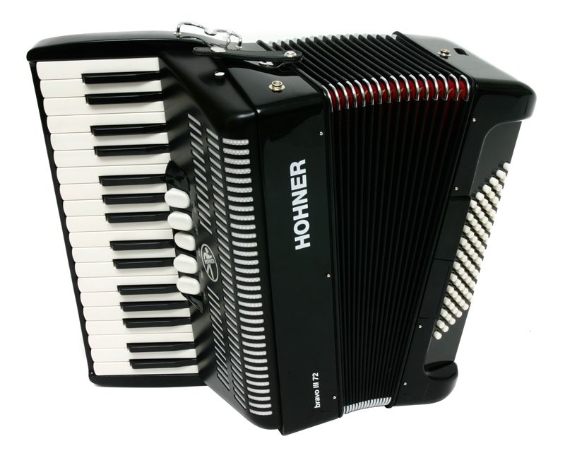 Acordeon Hohner Bravo III 72 Black - Acordeoane