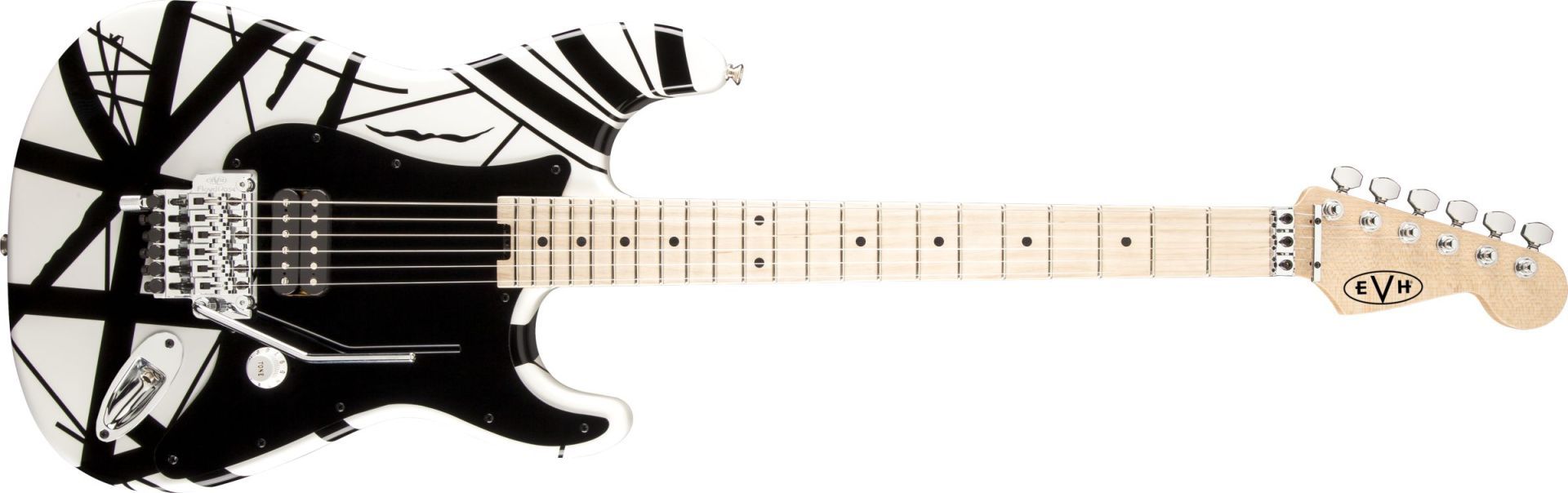 EVH Striped Series White with Black Stripes Chitara Electrica