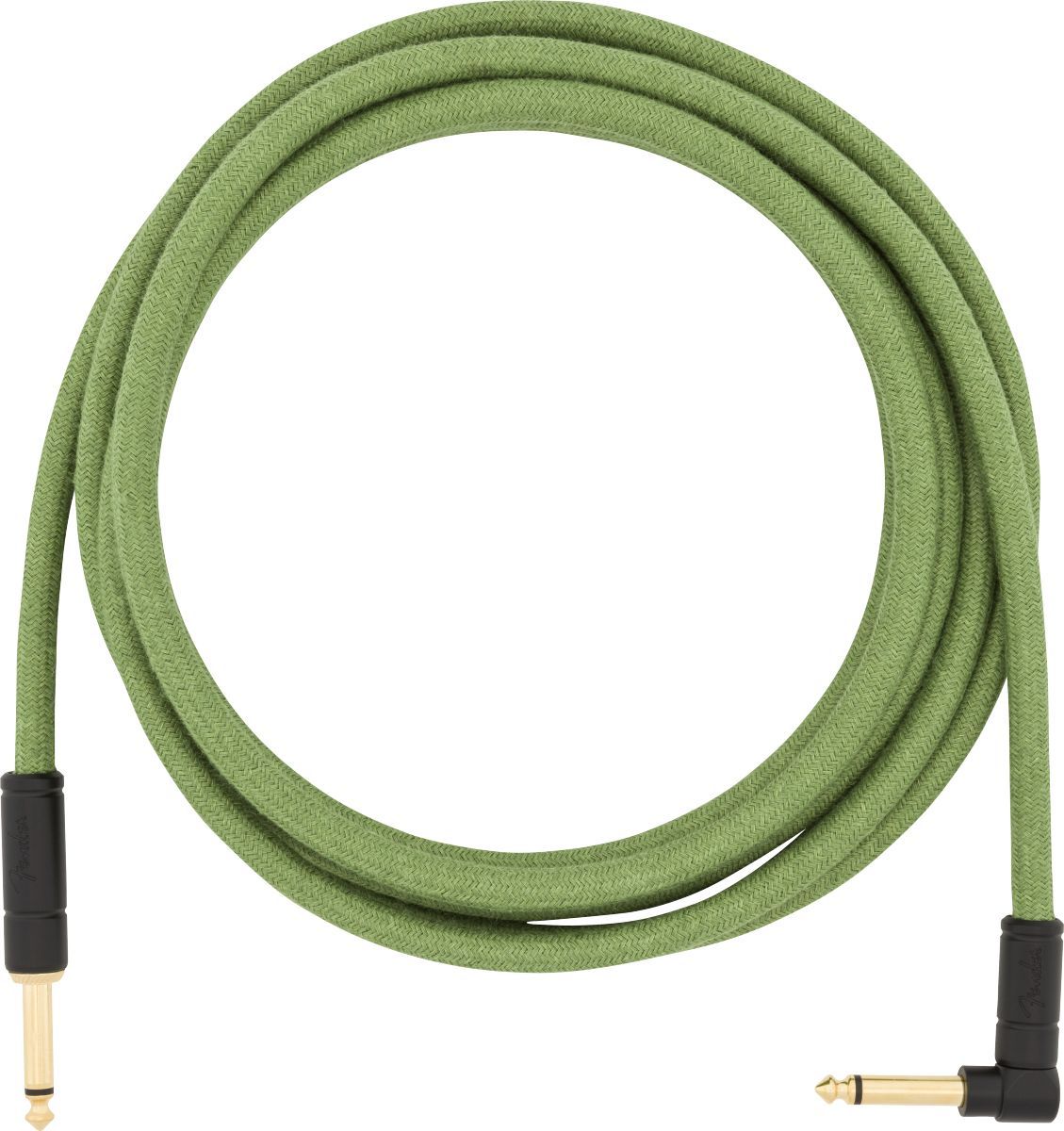 Fender 10 Angled Festival Instrument Cable Pure Hemp Green