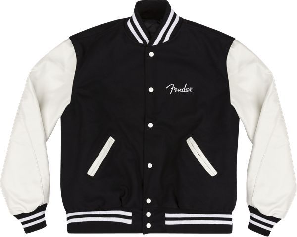 Jacheta Fender Custom Shop Varsity Jacket Black-White L