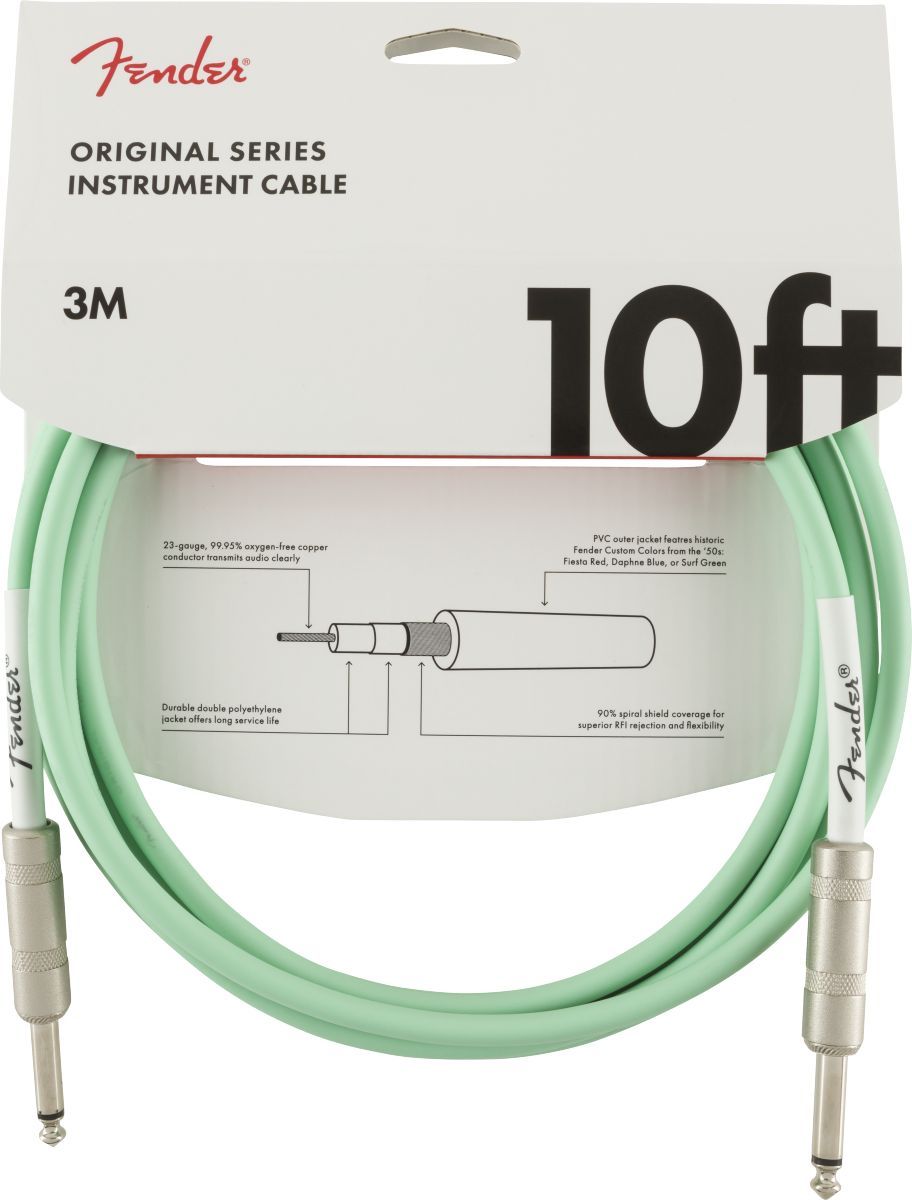 Fender Original Series Instrument Cable 10 Surf Green