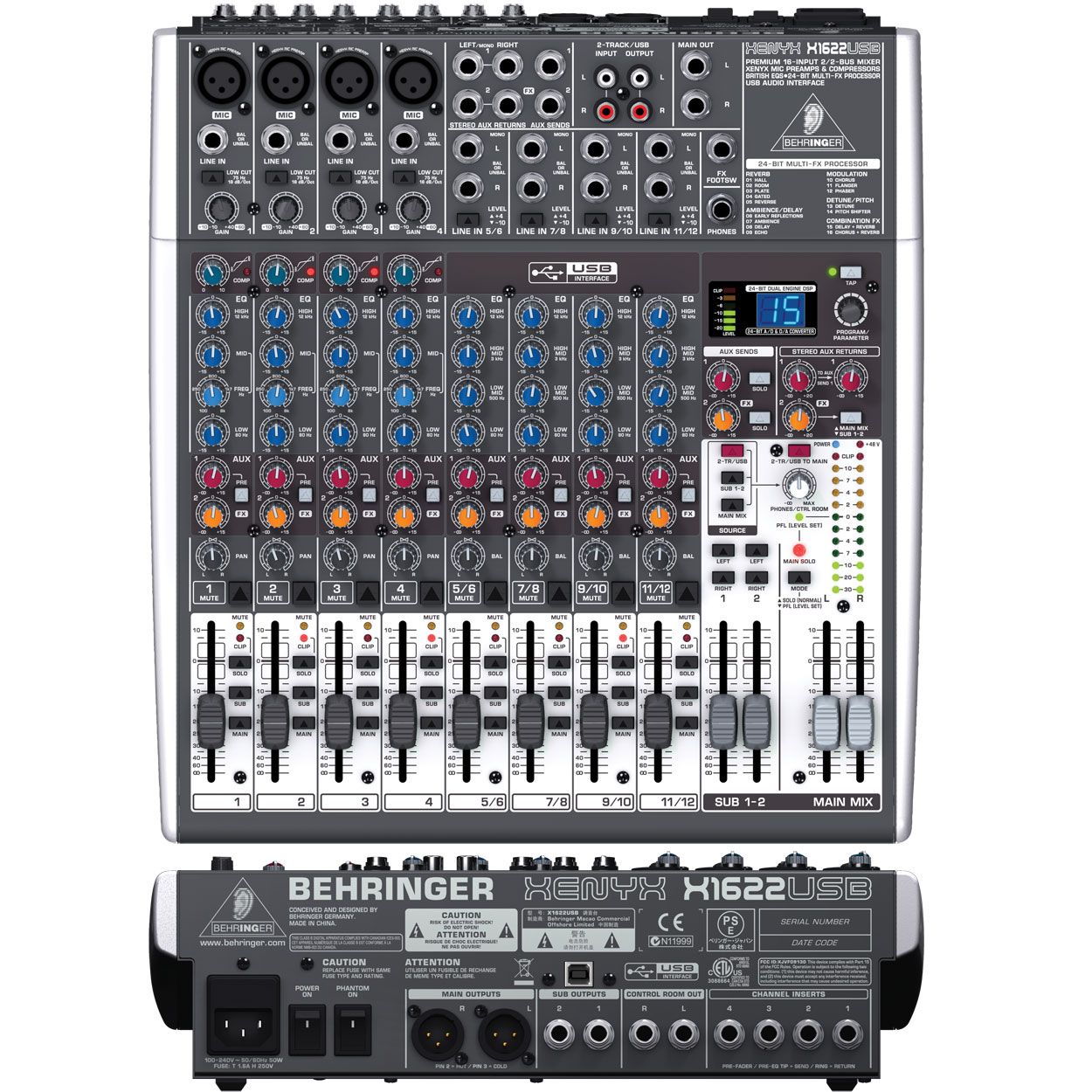 Behringer Xenyx X1622 USB Mixer Analog