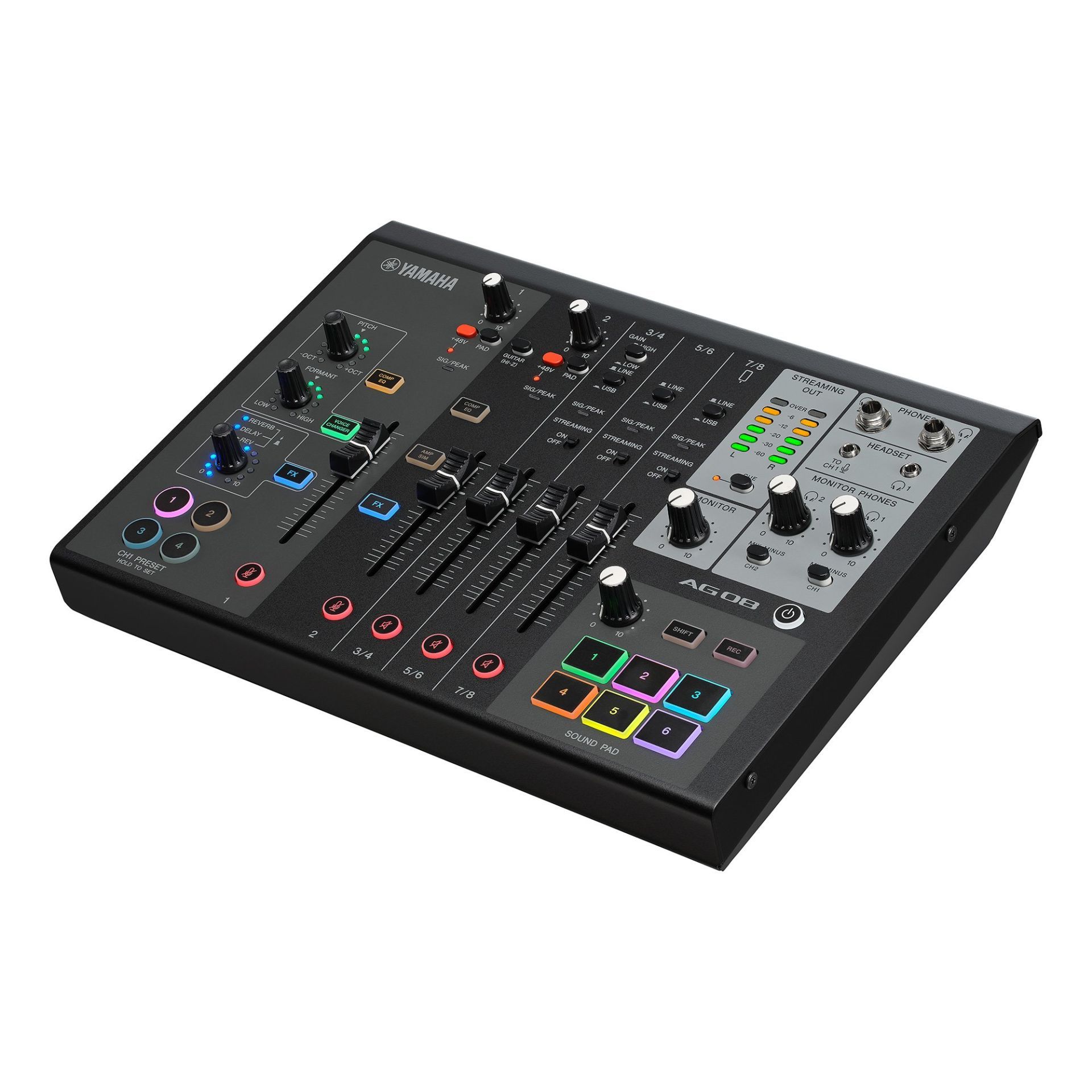 Yamaha AG08 Black Mixer Live Streaming Interfata Audio