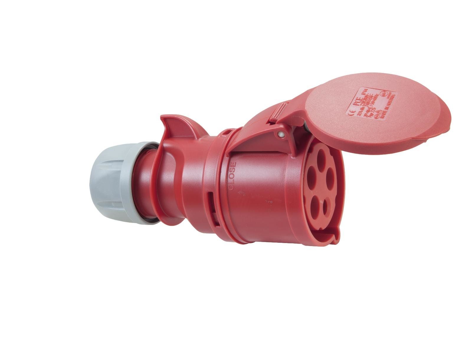 PC Electric CEE Socket 32A 5 Pin Red Mufa